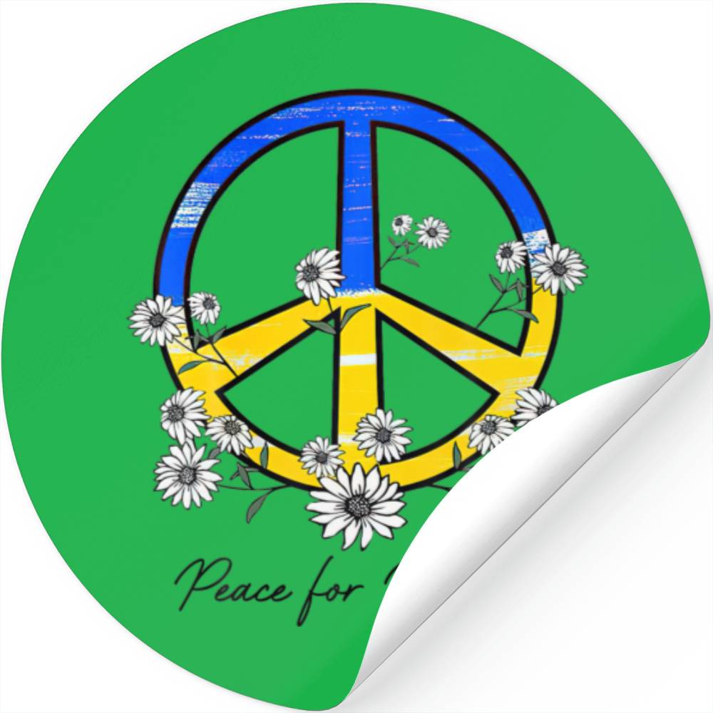 Peace For Ukraine Ukrainian Flag I Stand With Ukra Stickers