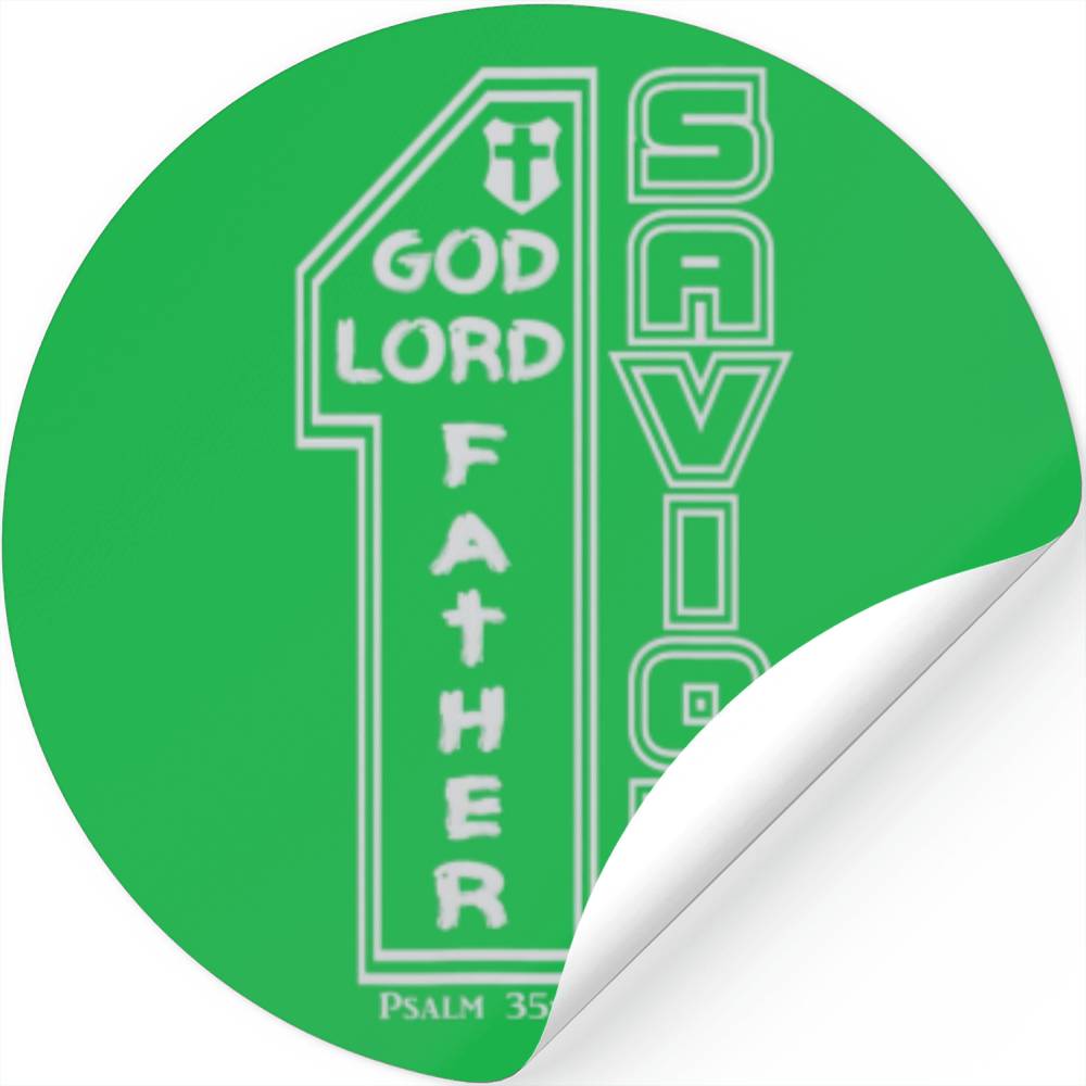 ONE SAVIOR GOD LORD FATHER Christian Design Psalm Stickers