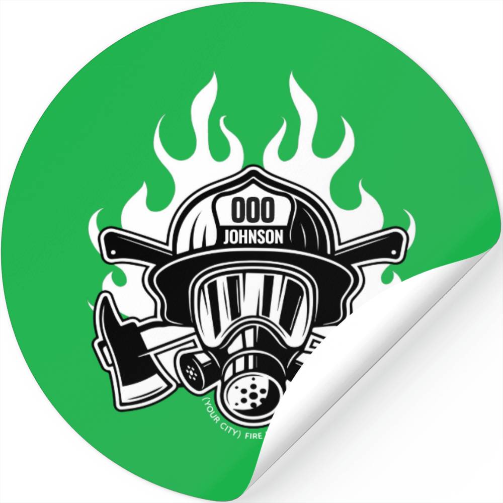 Custom Firefighter Rescue Fire Department Station Stickers