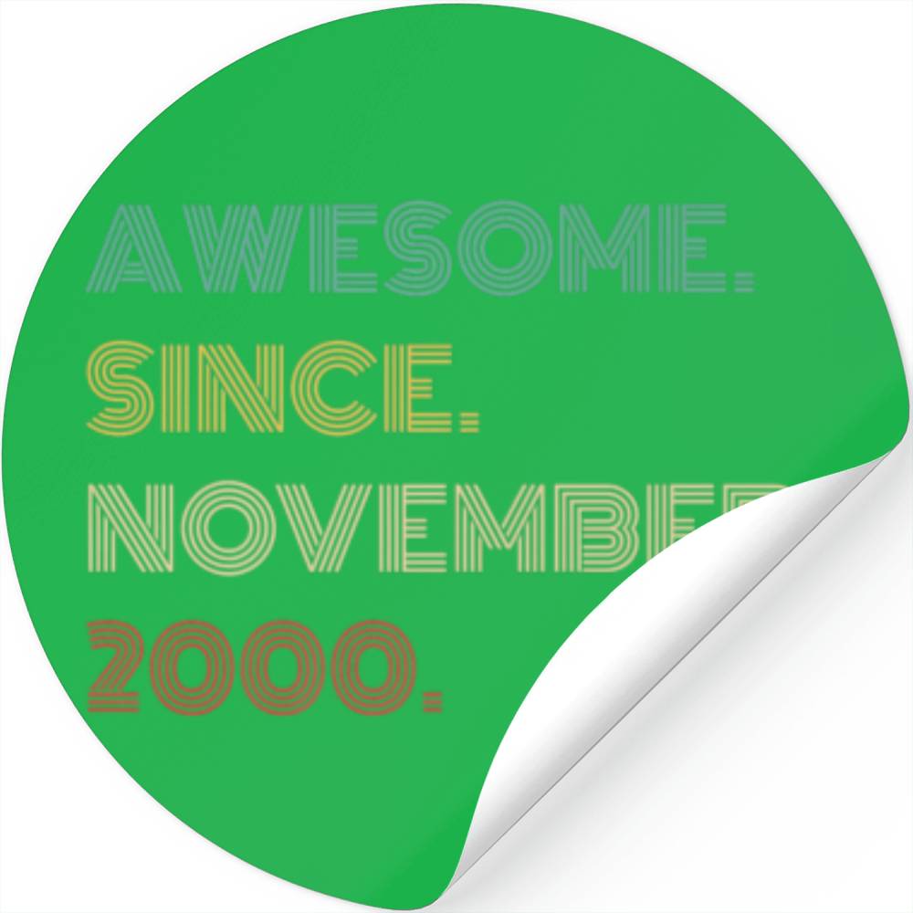 21 Years Old 21St Birthday Gift Awesome Since Octo Stickers