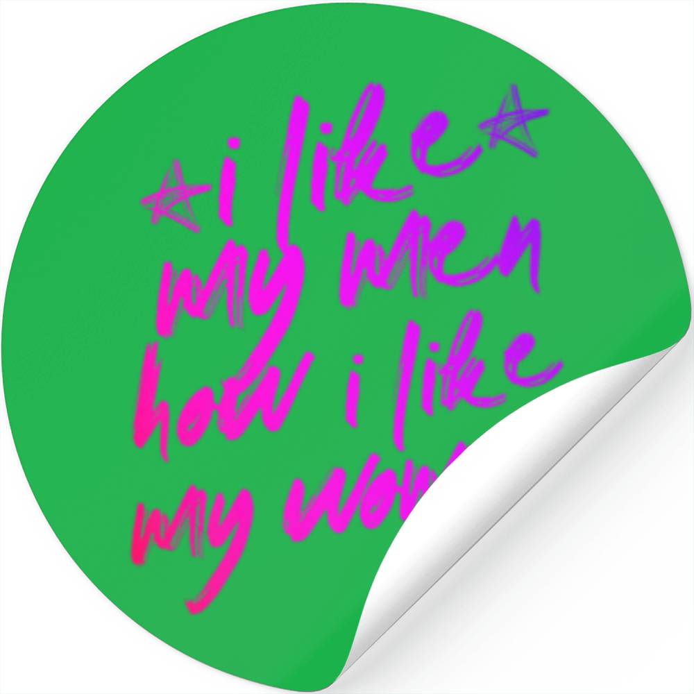 Bi Pride Flag I Like My Men And Women Lgbt Subtle Stickers