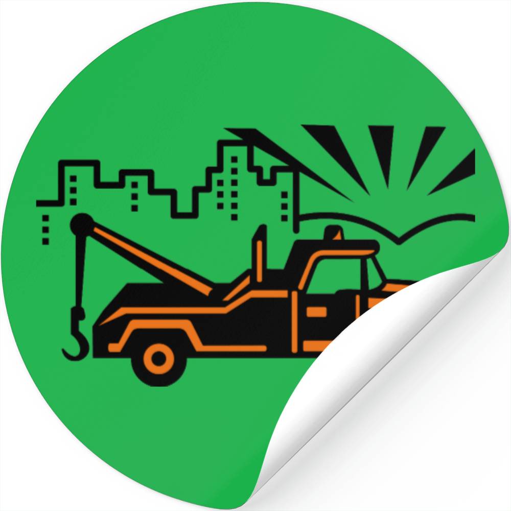 Vintage Vector Tow Truck Stickers