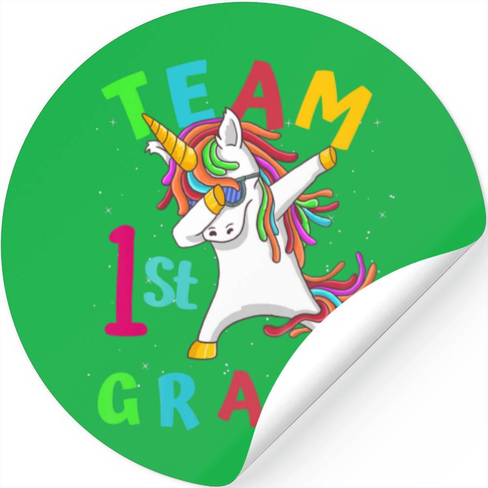 Kids First Grade Back To School Team 1St Grade Dab Stickers