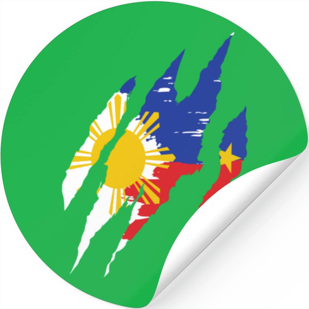 Philippine Flag Paw Print For A Pinoy Filipino Stickers