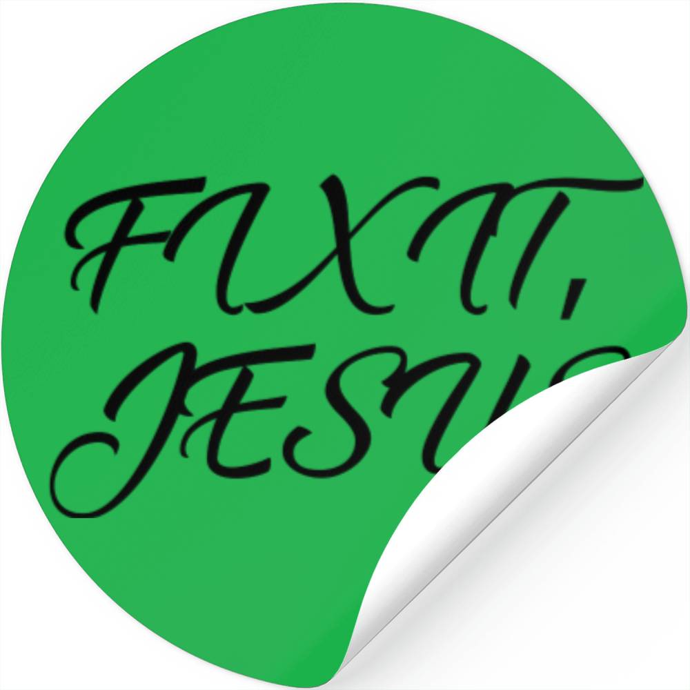 Fix It Jesus Script Text Stickers