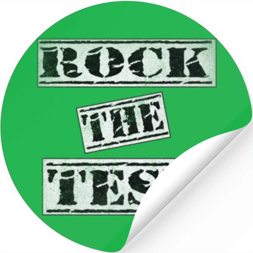 Rock The Test Vintage Test Day Funny Testing Day T Stickers