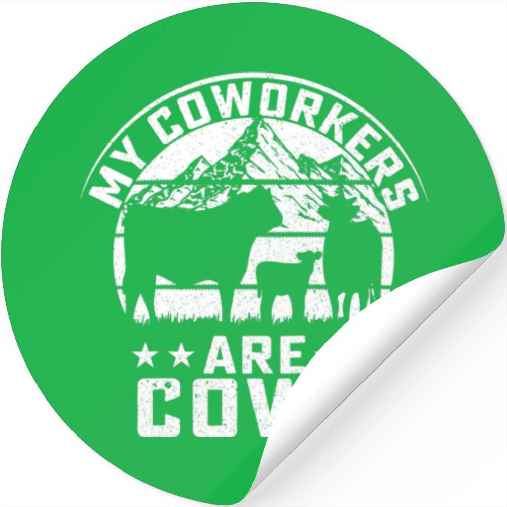 Kids Farming Cattle Farmers My Coworkers Are Cows Stickers