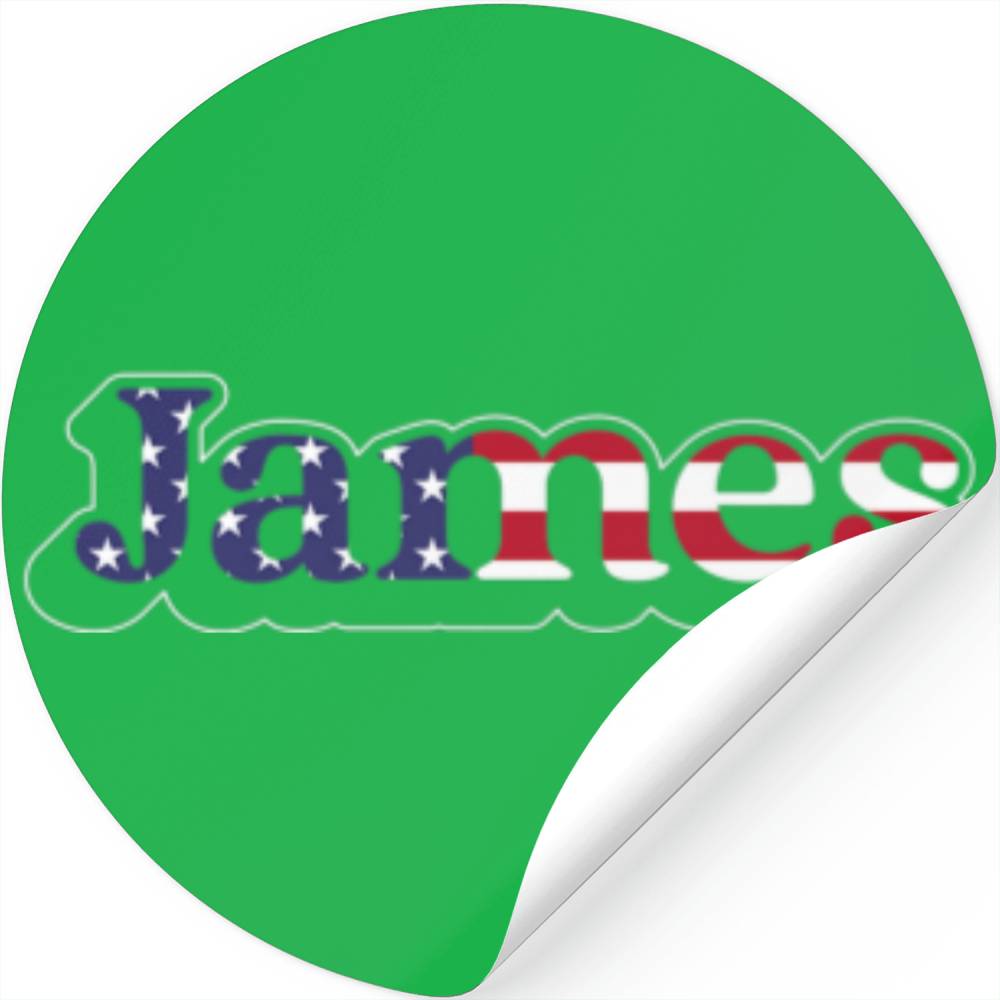My Name Is James Funny Name Tag Stickers