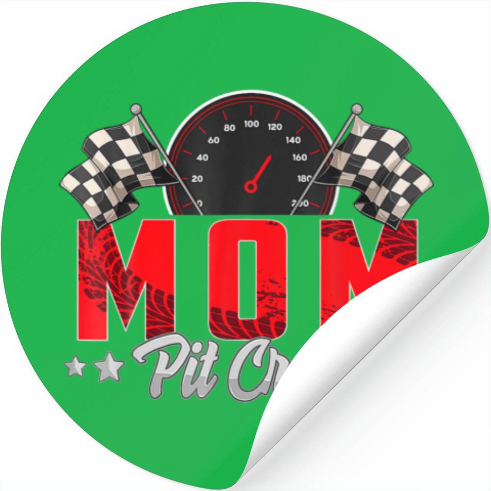 Race Car Birthday Party Racing Family Mom Pit Crew Stickers