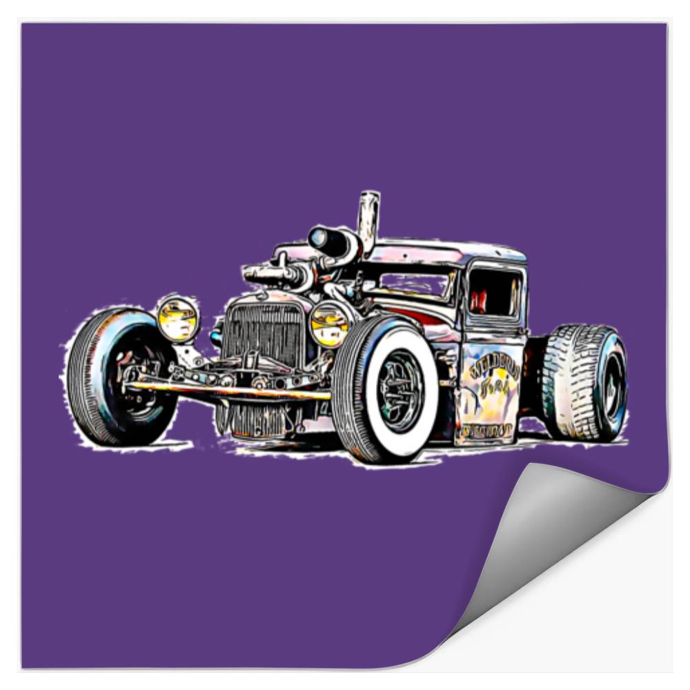 Gal Hotrods Stickers Rust Bucket Outline Rat Rod Hot Rod Diesel